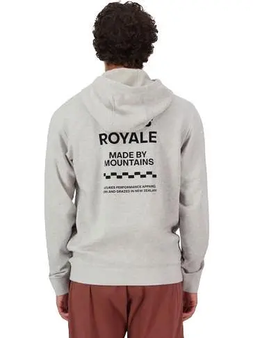 MONS ROYALE Inversion Merino Hoodie - Light Grey Heather