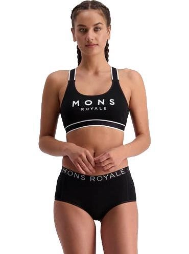 MONS ROYALE Stella X-back Sports Bra - Black2