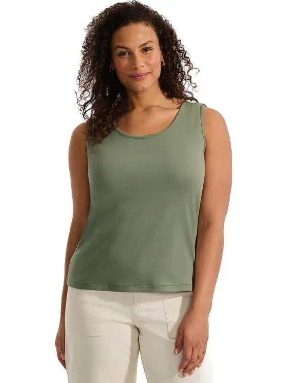 LANDS' END Cotton Tank Top - Sage