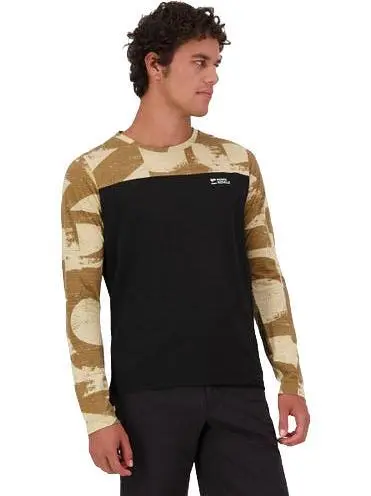 MONS ROYALE Diversion Merino Long-sleeve Bike Jersey - Mr Grunge/black