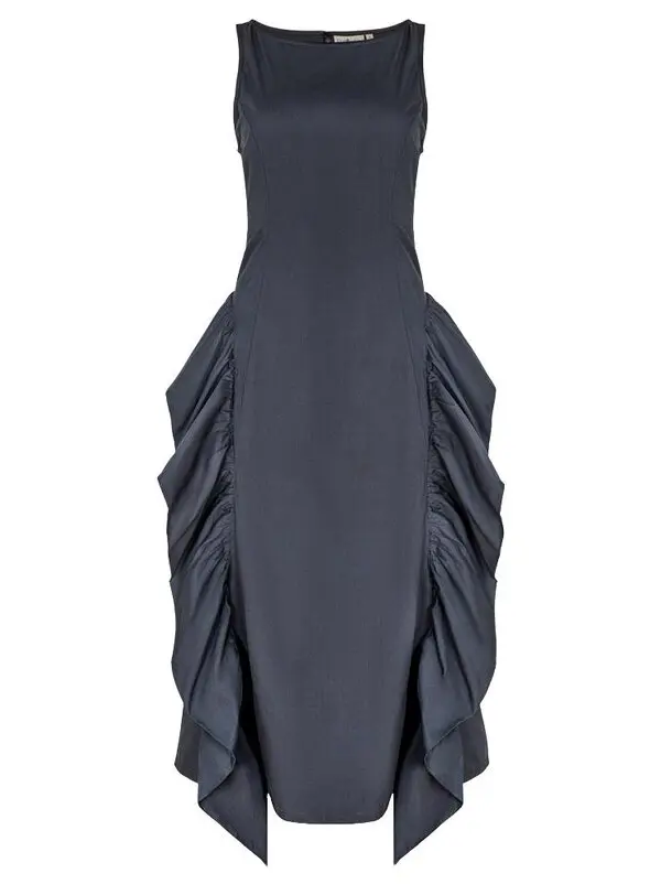UNTITLED IN MOTION Palmetta Sculptural Ruffle Maxi Dress - Black