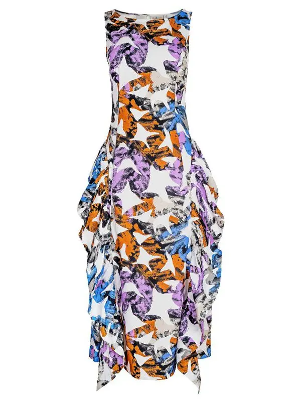 UNTITLED IN MOTION Palmetta Sculptural Ruffle Maxi Dress - Hydra