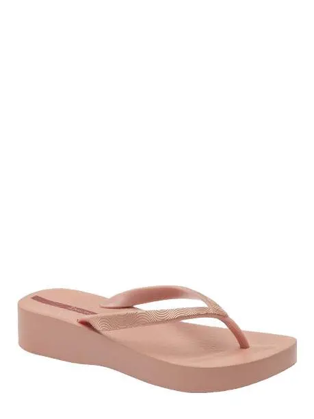 Ipanema Wedge Platform Flip Flop - Pink/red