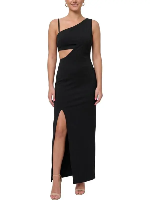 Rachel Rachel Roy One Shoulder Maxi Gown - Black