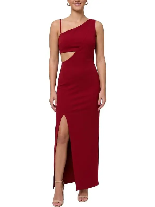 Rachel Rachel Roy One Shoulder Maxi Gown - Haute Red