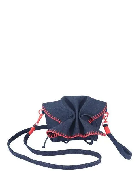 Carlos Falchi Mini Butterfly Suede Leather Bag - Denim