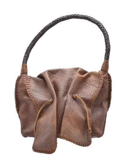 Carlos Falchi Leather Shoulder Bag - Whiskey