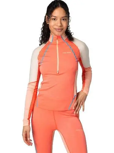 Kari Traa Alma 1/2-zip Long-sleeve Baselayer Shirt - Coral