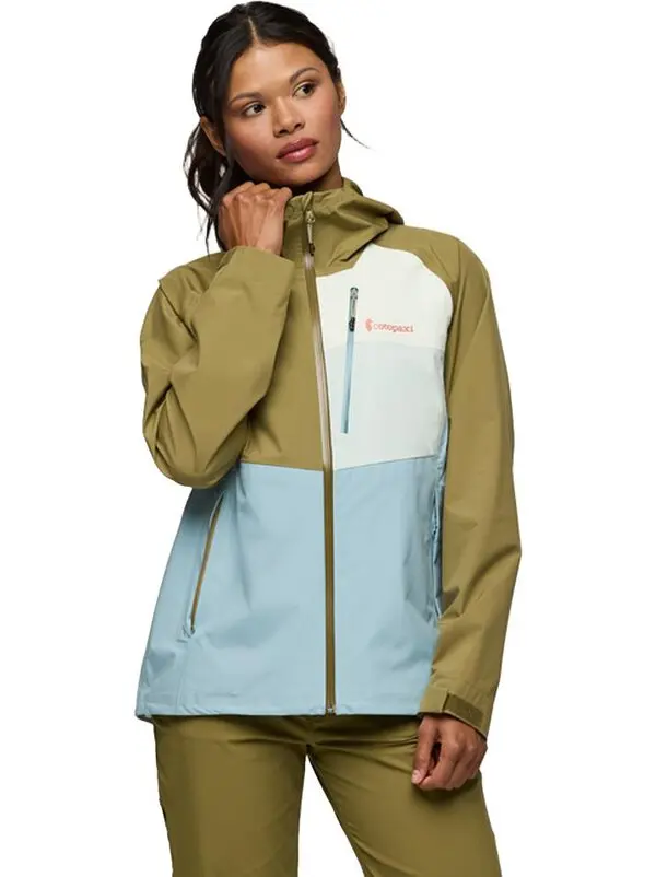 COTOPAXI Impermeo 3l Hooded Shell Jacket - Moss And Sea Spray