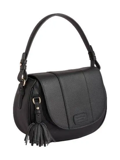 POM POM LONDON Wilmington Crossbody Bag - Black