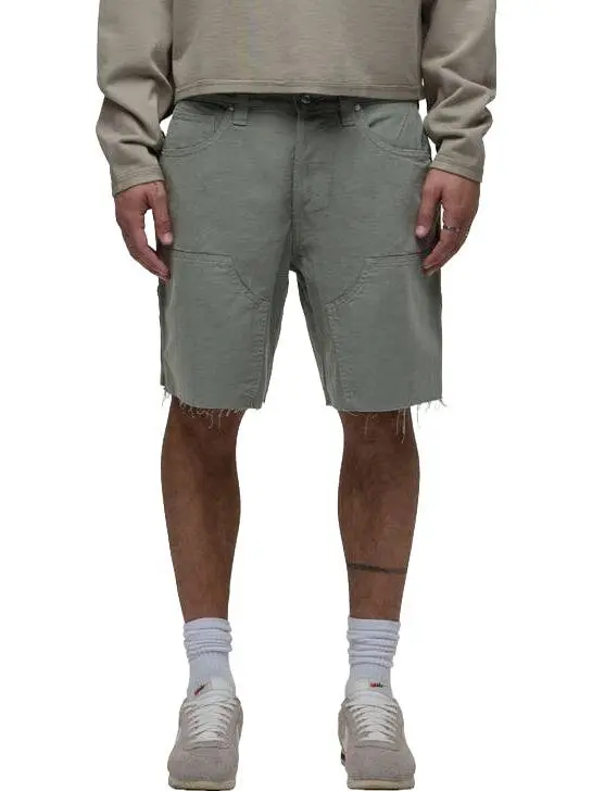 Hudson Jeans Cotton Herringbone Carpenter Shorts - Sage