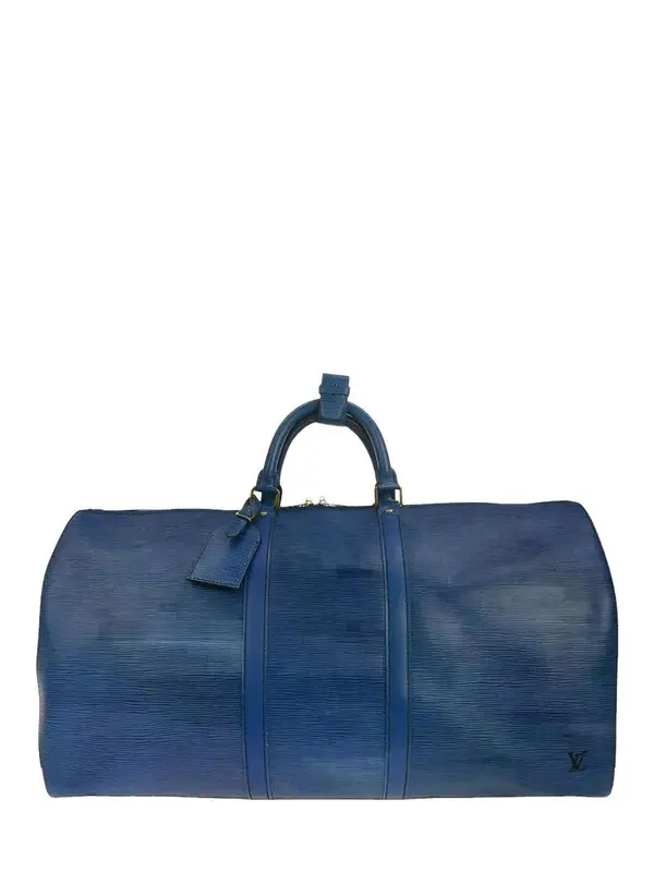 LOUIS VUITTON 1990 Keepall 55 Holdall Bag - Blue