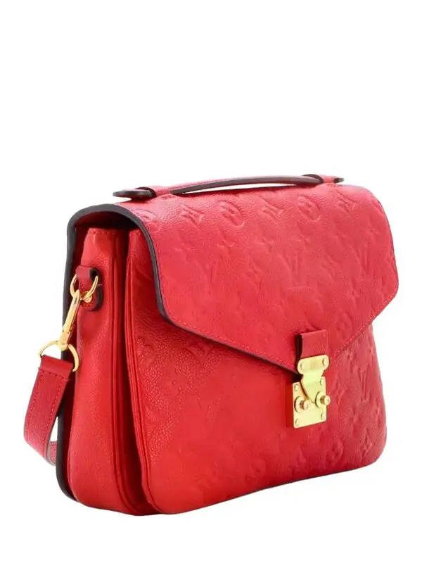 LOUIS VUITTON Pochette Metis Monogram Empreinte Leather Crossbody Bag - Red