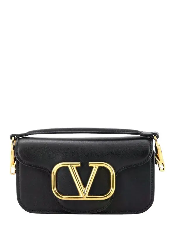 Valentino Garavani Vlogo Loco Flap Small Shoulder Bag - Black