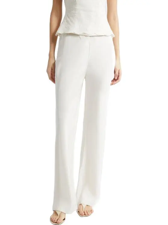 Posse Cove Silk Pants - Pearl