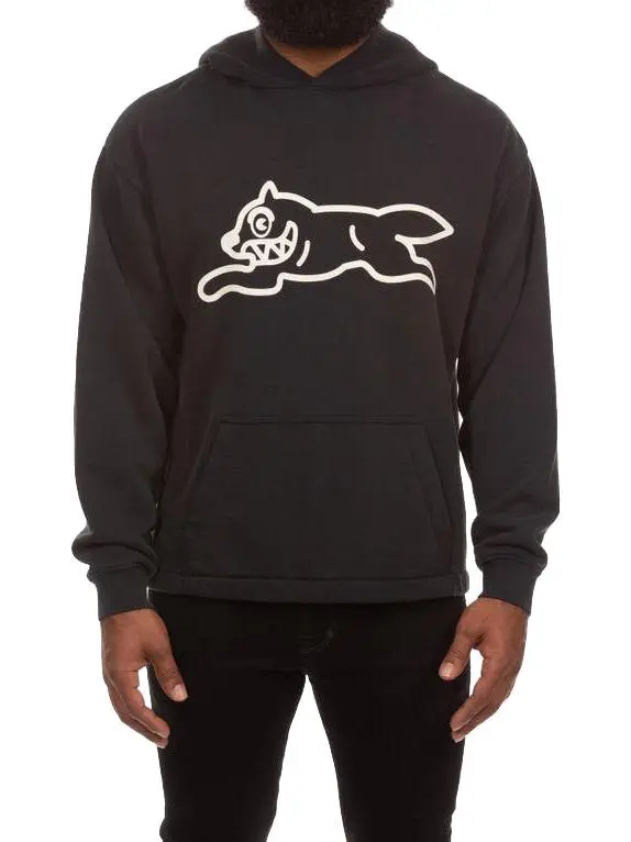 ICECREAM Run Logo Cotton French Terry Hoodie - Black