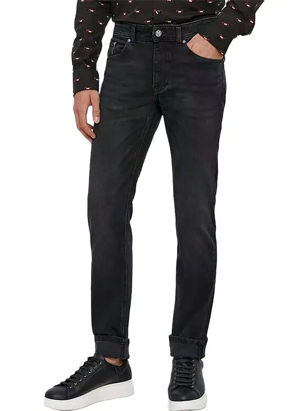 Karl Lagerfeld Logo Patch Denim - Grey