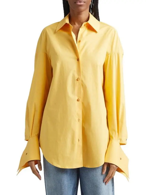 Ossou Wren Cotton Poplin Button-up Shirt - Sole