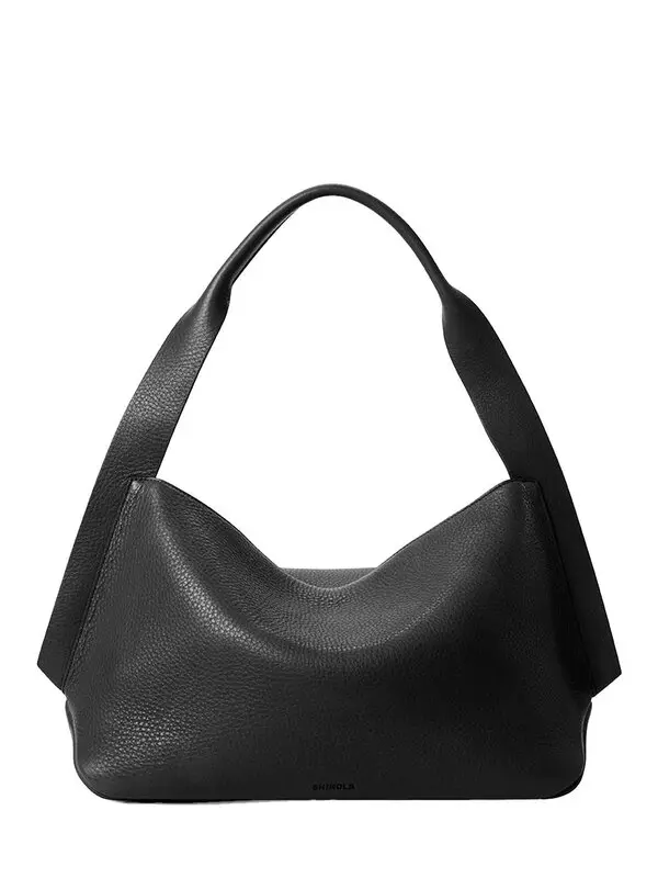 Shinola Medium Leather Derby Shoulder Bag - Black
