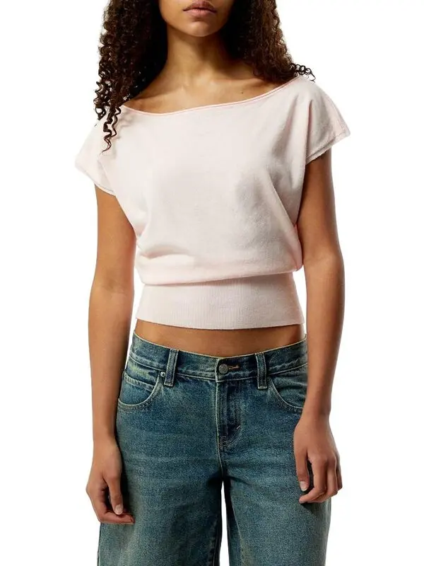 PACSUN Eva Knit Top - Light Pink