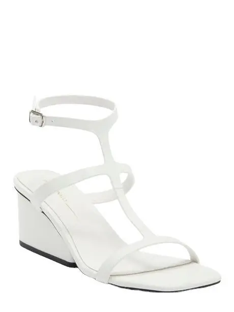 Intentionally Blank Semy Ankle Strap Wedge Sandal - White