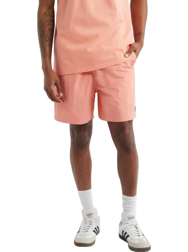 BILLIONAIRE BOYS CLUB Shibuya Nylon Drawstring Shorts - Peach Amber