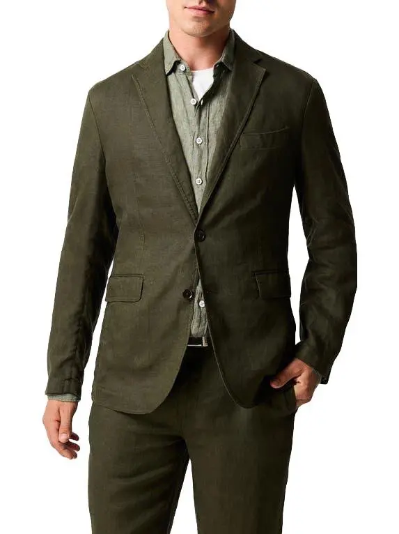 Rodd & Gunn Linen Resort Jacket - Dark Olive