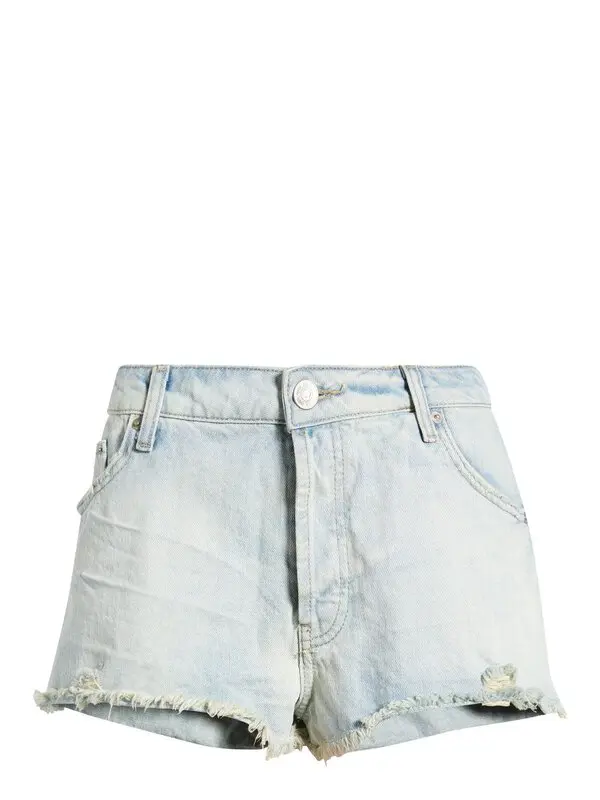 BDG URBAN OUTFITTERS Minnie Distressed Denim Cutoff Shorts - Bleach