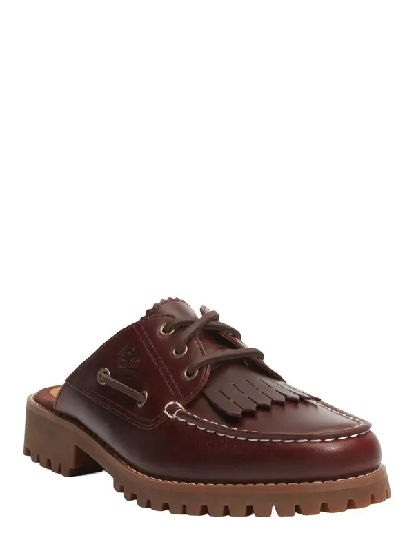 Timberland Authentic 3-eye Lug Mule - Burgundy Full Grain