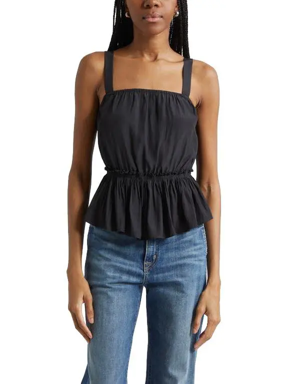 Ramy Brook Giorgia Square Neck Top - Black