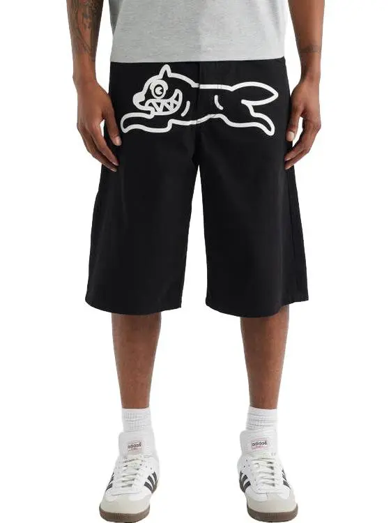 ICECREAM Fenton 5-pocket Cotton Twill Shorts - Black