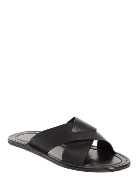 THE ROW Malick Crisscross Slide Sandal - Black