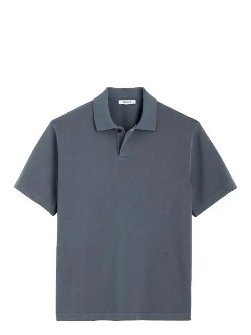 Madewell Compact Knit Polo - Heirloom Blue