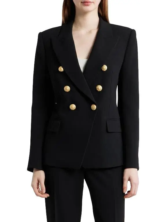 Kobi Halperin Double-breasted Blazer With Embossed Buttons - Black