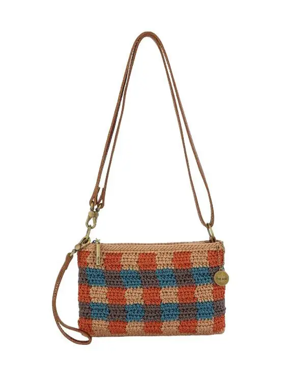 THE SAK Vita Hand-crochet Crossbody Wristlet - Autumn Check