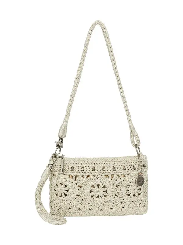 THE SAK Vita Hand Crochet Crossbody Wristlet - Natural Medallion