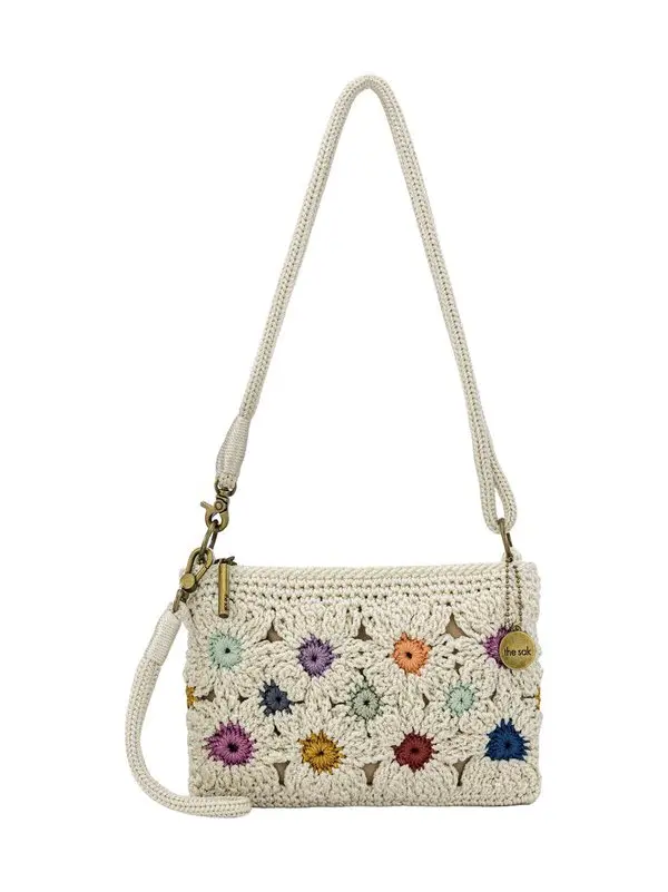 THE SAK Vita Hand Crochet Crossbody Wristlet - Natural Multi Flower