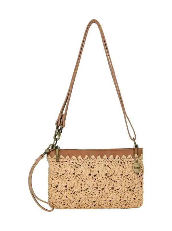 THE SAK Vita Hand Crochet Crossbody Wristlet - Natural Primrose Straw