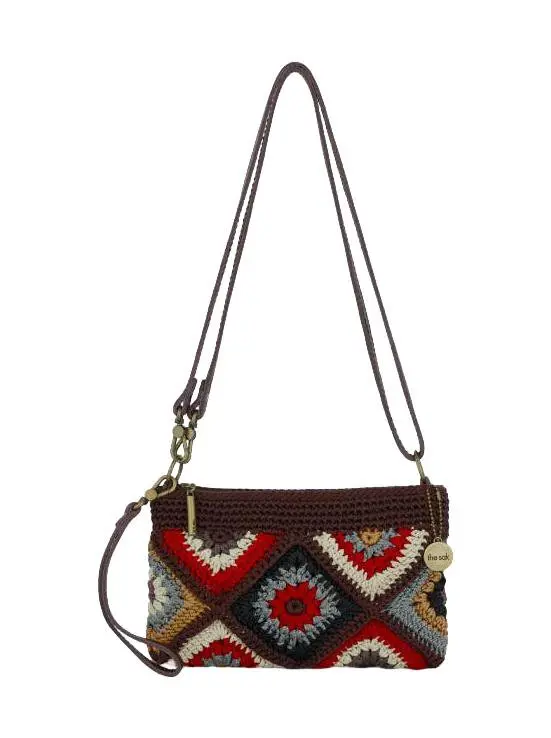 THE SAK Vita Hand-crochet Crossbody Wristlet - Walnut Patch