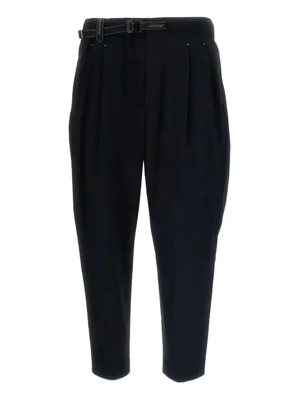 AND WANDER Uv-cut Pleated Trousers - Black