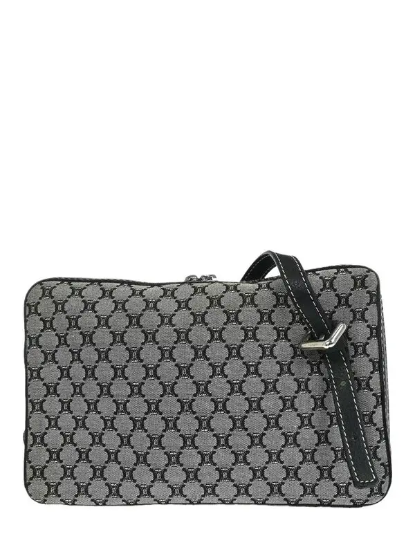 Celine 2003 Macadam Canvas Shoulder Bag - Grey