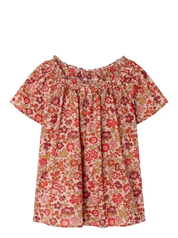 Bonpoint Goldia Floral Blouse - Pink & Purple
