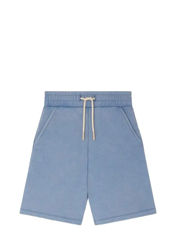 Bonpoint Egon Cotton Fleece Bermudas - Blue