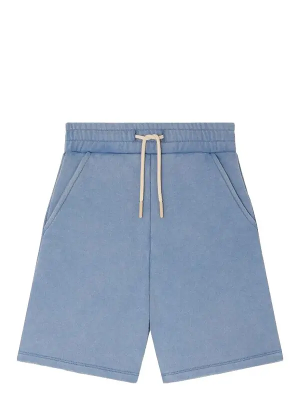 Bonpoint Egon Cotton Fleece Bermudas - Blue