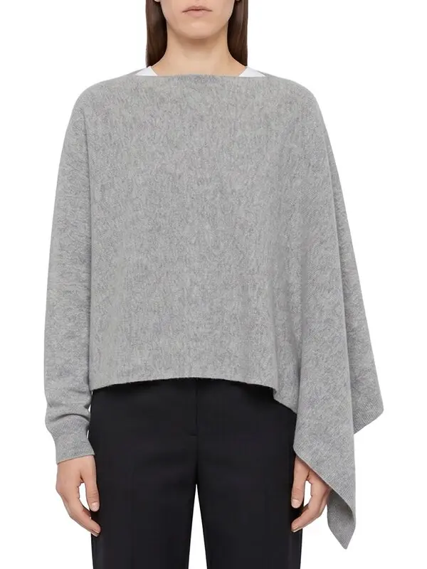 JIL SANDER Asymmetrical Pullover Sweater - Grey