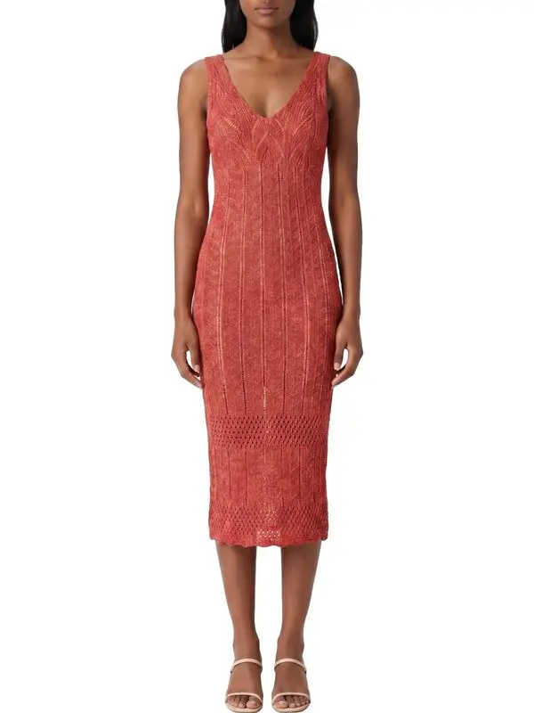 TWINSET Knit Midi Dress - Pink