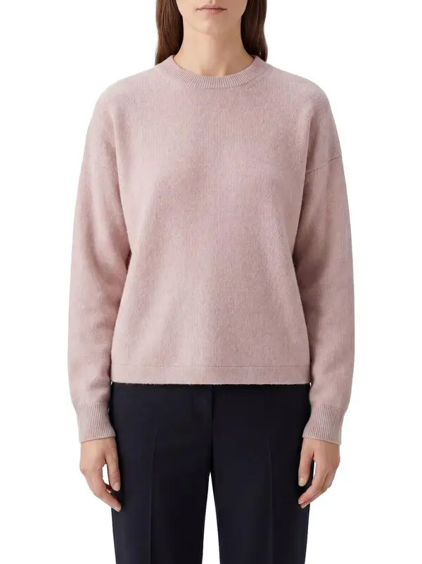 Max Mara Virgin Wool And Cashmere Crew-neck Pullover - Pink