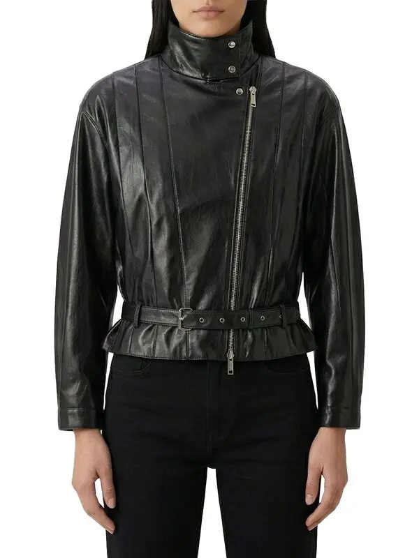 SELF-PORTRAIT Belted Jacket - Black