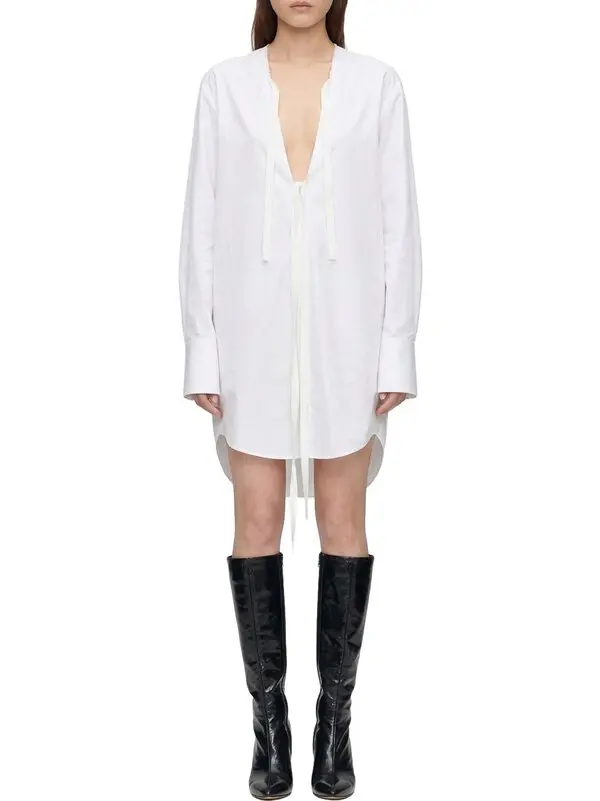 MAISON MARGIELA Cotton Shirt Dress - White