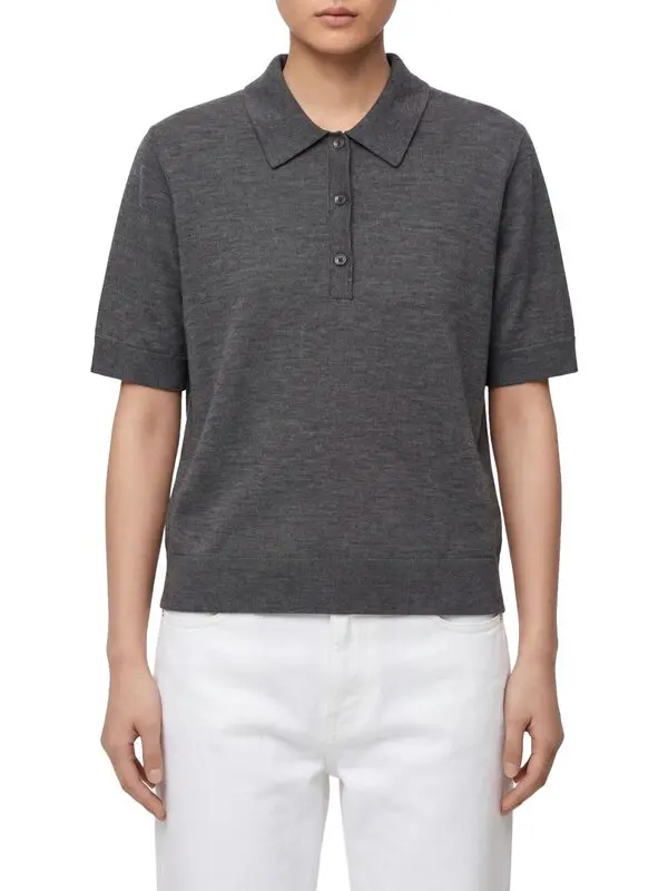 Loulou De Saison Polo Shirt - Charcoal